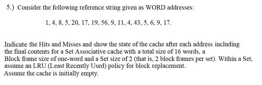 Solved Consider the following reference string given as WORD | Chegg.com
