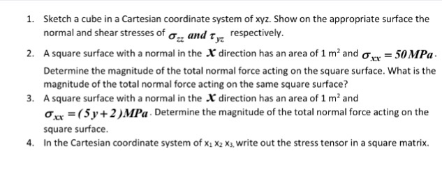 Solved Sketch a cube in a Cartesian coordinate system of | Chegg.com