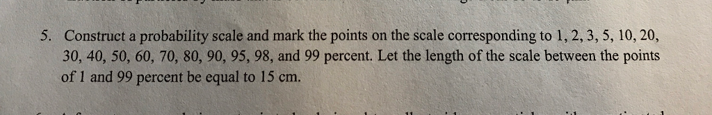 Solved Construct a probability scale and mark the points on | Chegg.com