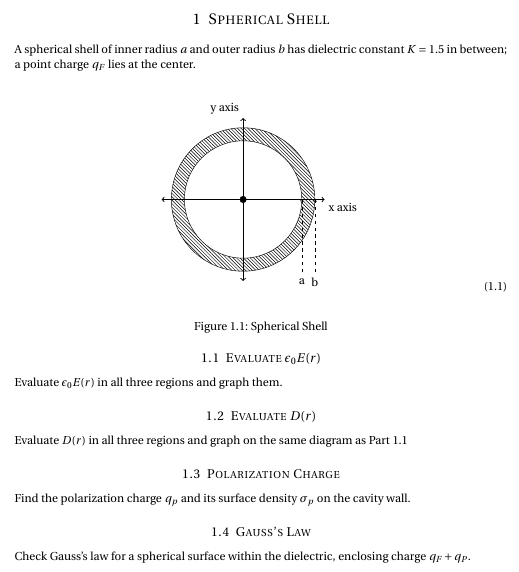 A spherical shell of inner radius a and outer radius | Chegg.com