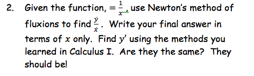 Given the function, use Newton's method of fluxions | Chegg.com