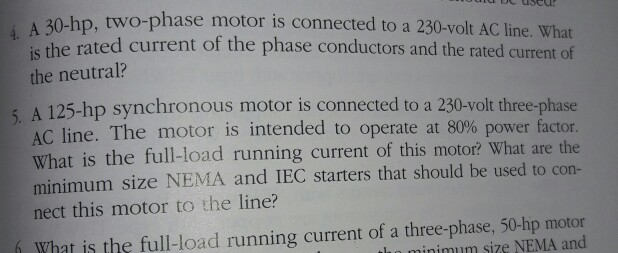 two-phase motor is connected to a 230-volt AC line. | Chegg.com