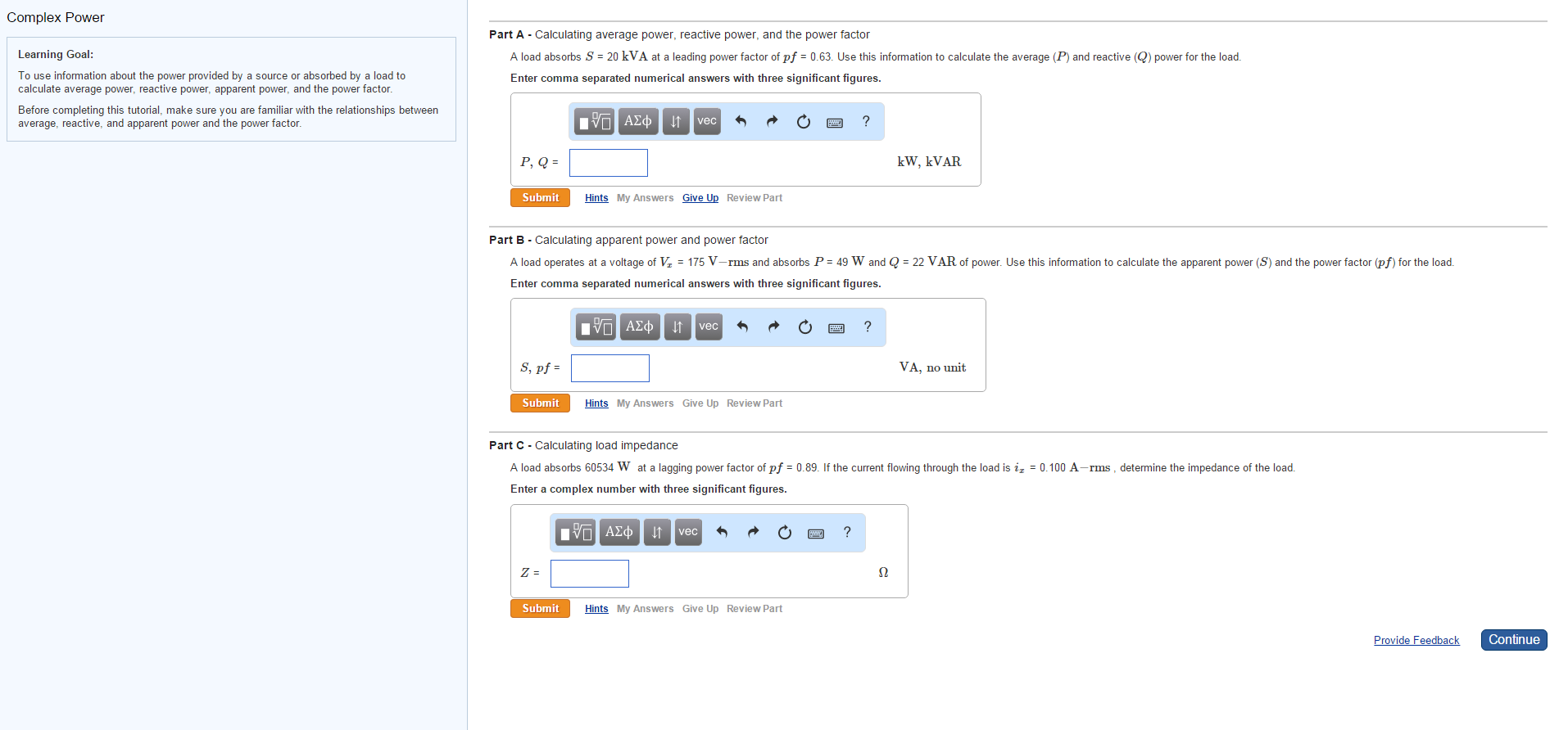 Solved Calculating average power, reactive power, and the | Chegg.com