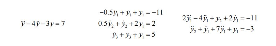 Solved Rewrite the following sets of ODEs in state-space | Chegg.com