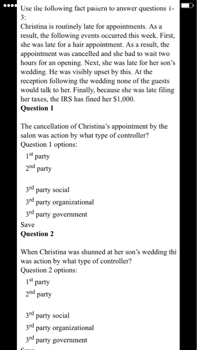 Solved Use the following fact pattern to answer questions 1- | Chegg.com