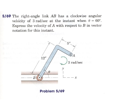 Solved The right-angle link AD has a clockwise angular | Chegg.com