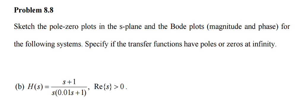 Solved Sketch the pole-zero plots in the s-plane and the | Chegg.com