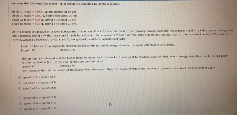 Solved Consider the following four blocks, all of which are | Chegg.com
