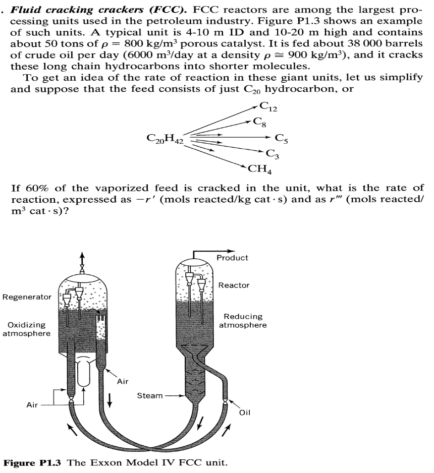 Solved . Fluid cracking crackers (FCC). FCC reactors are | Chegg.com