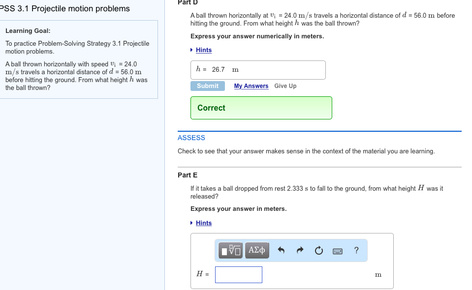 Solved: To Practice Problem-Solving Strategy 3.1 Projectil... | Chegg.com Solved: To Practice Problem-Solving Strategy 3.1 Projectil... | Chegg.com