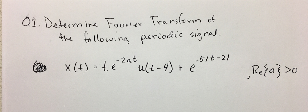 Solved Determine Fourier Transform of the following periodic | Chegg.com