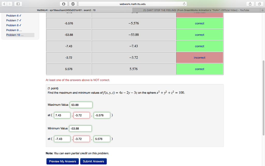 Solved webwork.math.ttu.edu WeBWorK: | Chegg.com