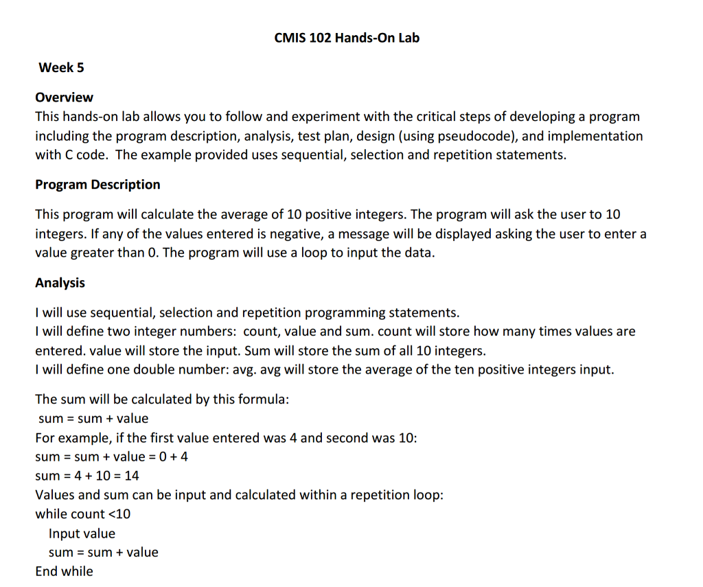 Solved CMIS 102 Hands-On Lab Week 5 Overview This hands-on | Chegg.com