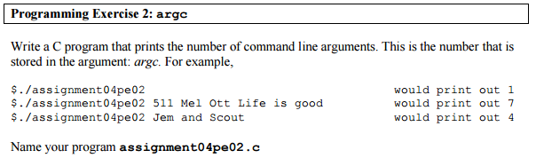 Solved Write A C Program That Prints The Number Of Command