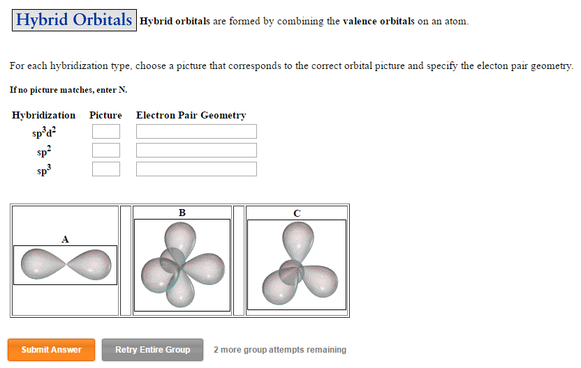 Solved Hybrid Orbitals Hybrid orbitals are formed by | Chegg.com