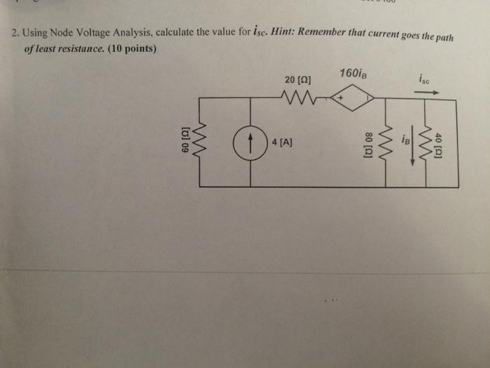 Solved Using Node Voltage Analysis, calculate the value for | Chegg.com