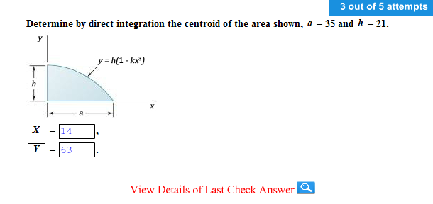 Solved: Determine By Direct Integration The Centroid Of Th... | Chegg.com