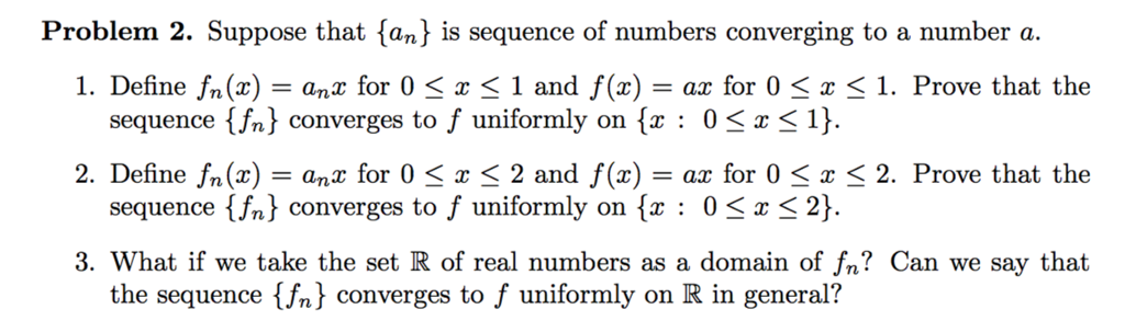 Solved Problem 2. Suppose that san} is sequence of numbers | Chegg.com