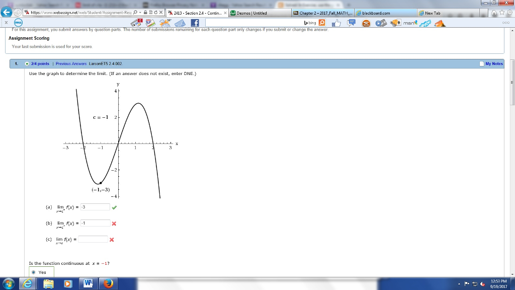Solved Use the graph to determine the limit. (If an answer | Chegg.com