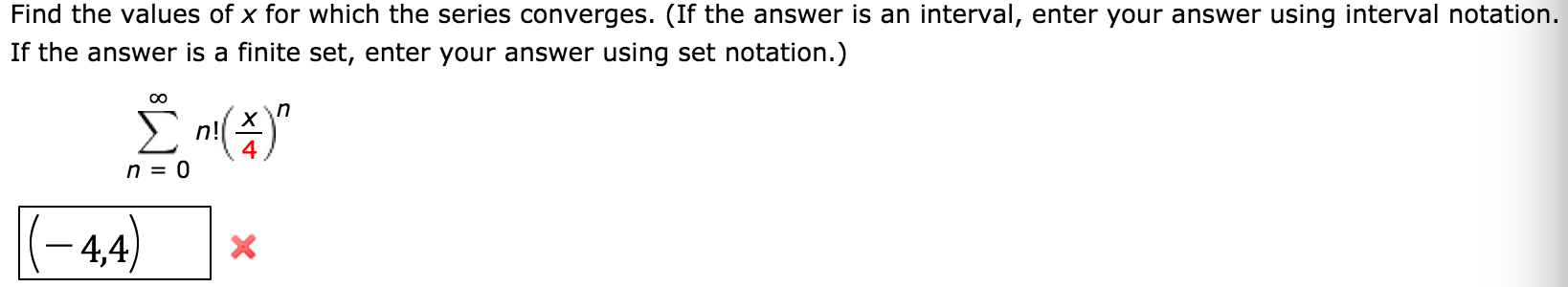Solved Find the values of x for which the series converges. | Chegg.com