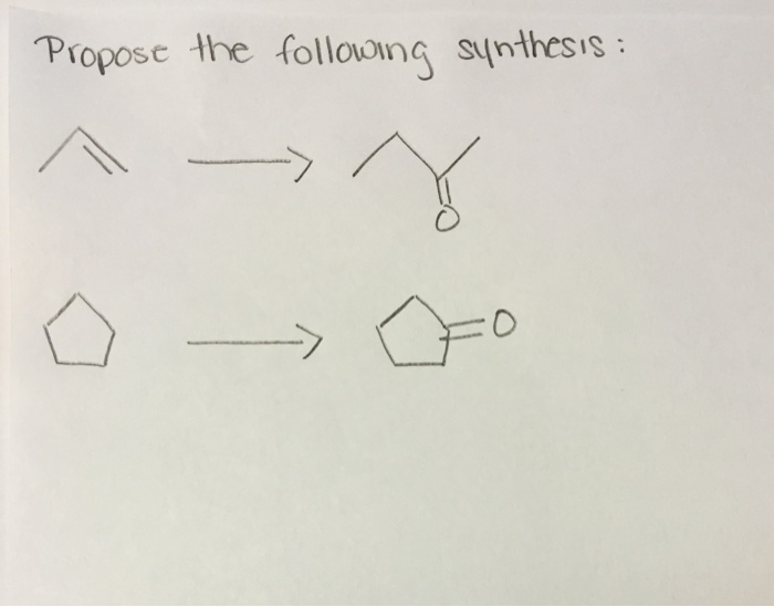 Solved Propose the following synthesis: | Chegg.com