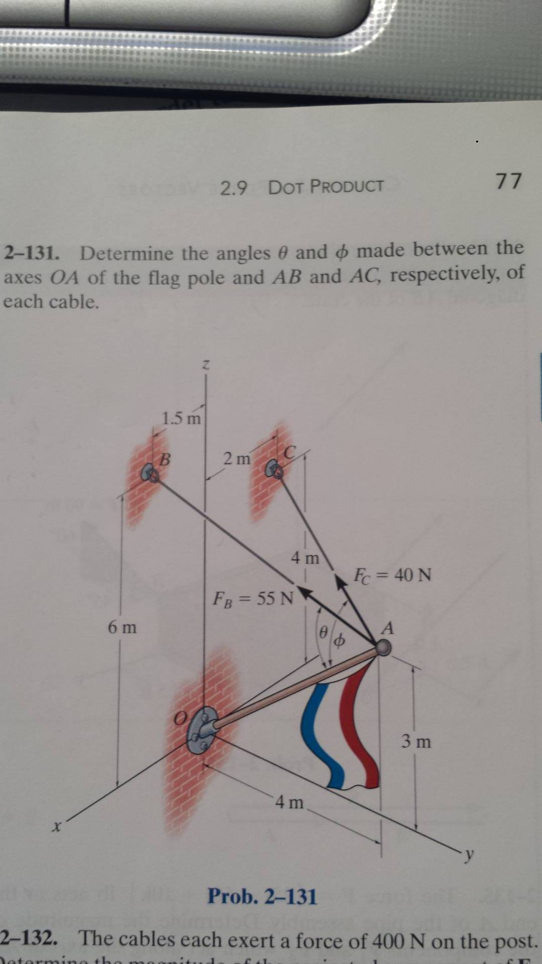 Solved Determine the angles theta and phi made between the | Chegg.com