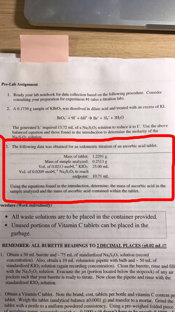 Solved Pre-Lab Assignment Ready your lab notebook for data | Chegg.com