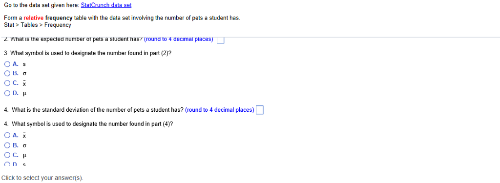Solved Go to the data set given hee: StatCrunch data set | Chegg.com