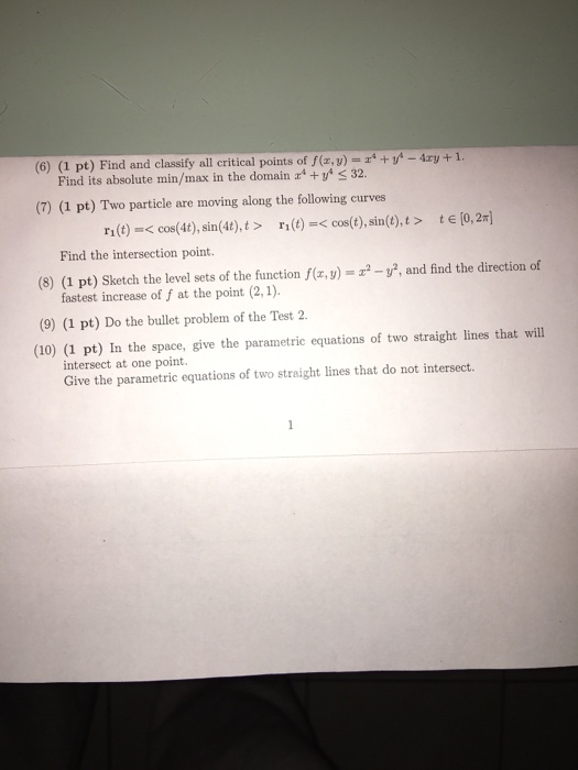 Solved Find and classify all critical points of f(x, y) = | Chegg.com