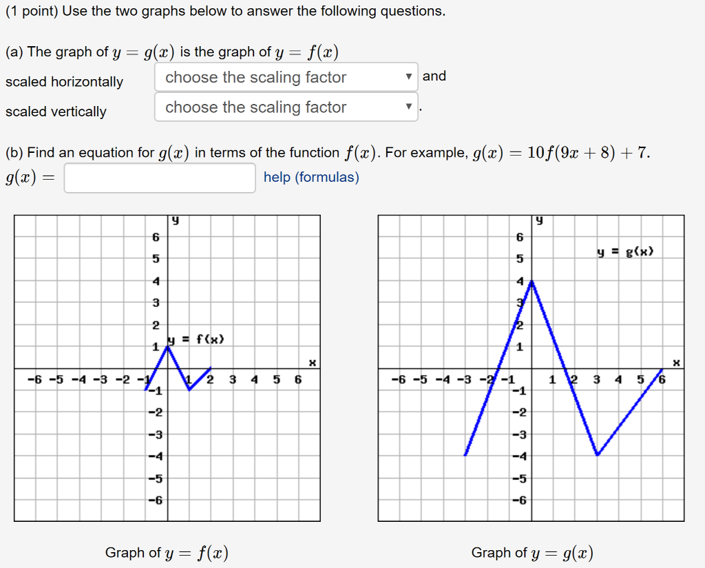 Solved (1 point) Use the two graphs below to answer the | Chegg.com