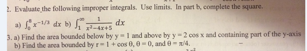 Solved some calculus question: | Chegg.com