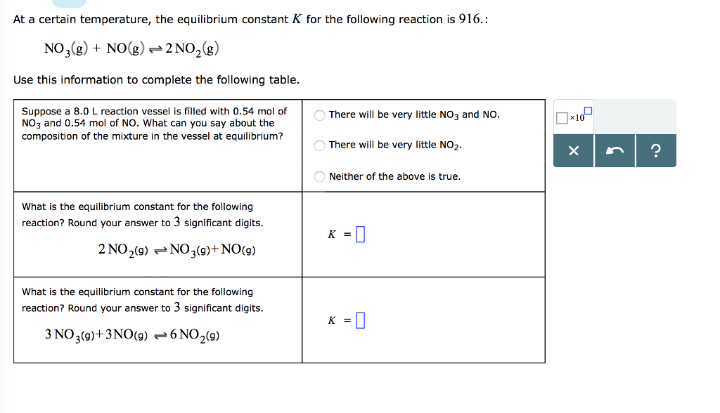 Solved At a certain temperature, the equilibrium constant K | Chegg.com