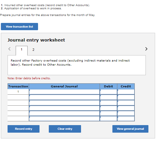Solved 1. Direct labor usage Prepare journal entries for the | Chegg.com