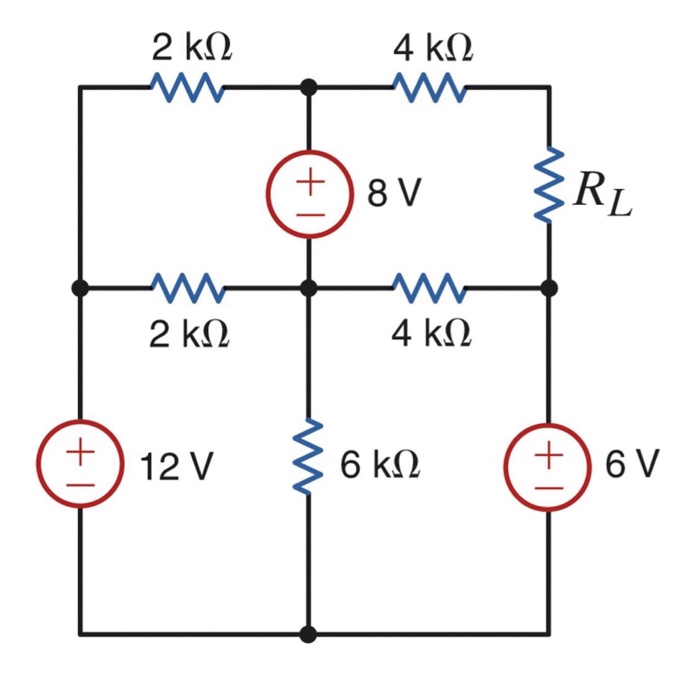 Solved Find the value of RL in the circuit below for maximum | Chegg.com
