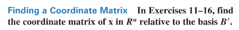 Solved Finding a Coordinate Matrix In Exercise 11-16, find | Chegg.com
