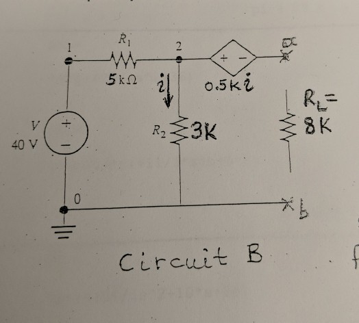 Solved Calculate the Thevenin's equivalent circuit. Then | Chegg.com