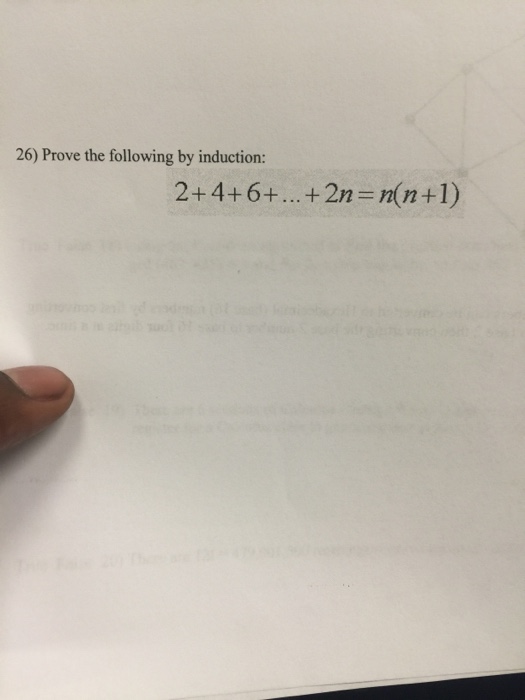 Solved 26) Prove the following by induction: | Chegg.com