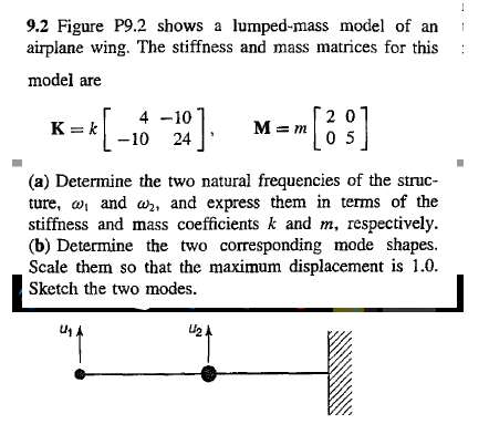 Solved Figure P9.2 shows a lumped-mass model of an i | Chegg.com
