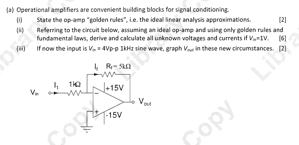 Solved Operational amplifiers are convenient building blocks | Chegg.com