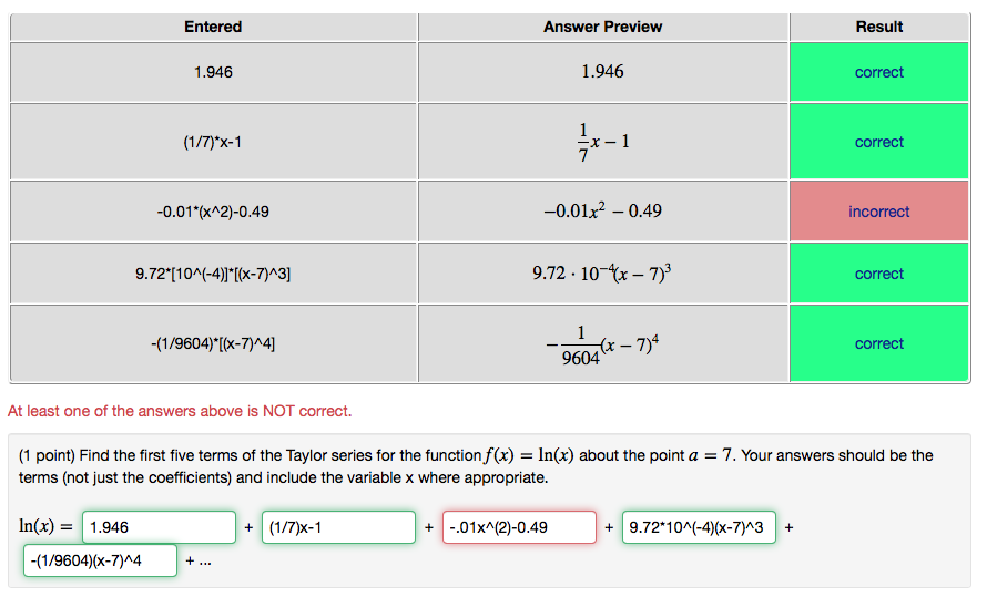 Solved (1 point) Find the first five terms of the Taylor | Chegg.com Solved (1 point) Find the first five terms of the Taylor | Chegg.com