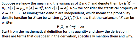 Solved Suppose we know the mean and the variances of Xand Y | Chegg.com