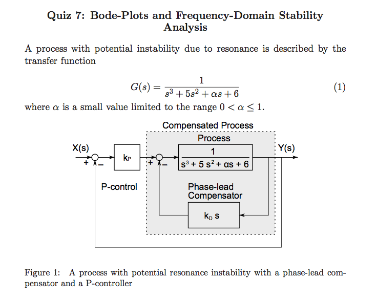 Solved Quiz 7: Bode-Plots and Frequency-Domain Stability | Chegg.com