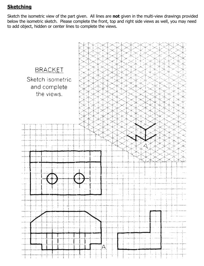 Solved Sketching Each of the following drawings is | Chegg.com