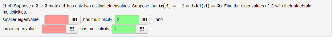 Solved Suppose a 3 x 3 matrix A has only two distinct | Chegg.com