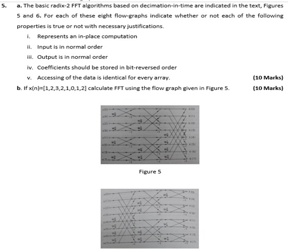 Solved 5 A The Basic Radix 2 Fft Algorithms Based On