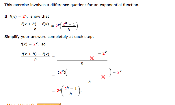 Solved This exercise invoves a diference quotient for an | Chegg.com