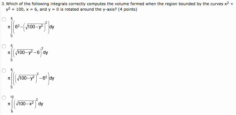 Solved 1. Use your calculator to find the approximate volume | Chegg.com