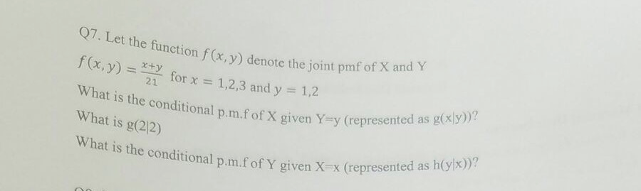 Solved Let the function f(x, y) denote the joint pmf of X | Chegg.com