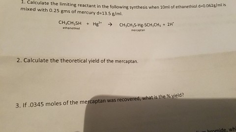 Solved Calculate the limiting reactant in the following | Chegg.com