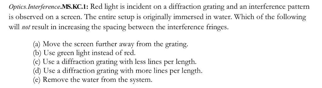 Solved Optics.Interference.MS.KC.1: Red light is incident on | Chegg.com